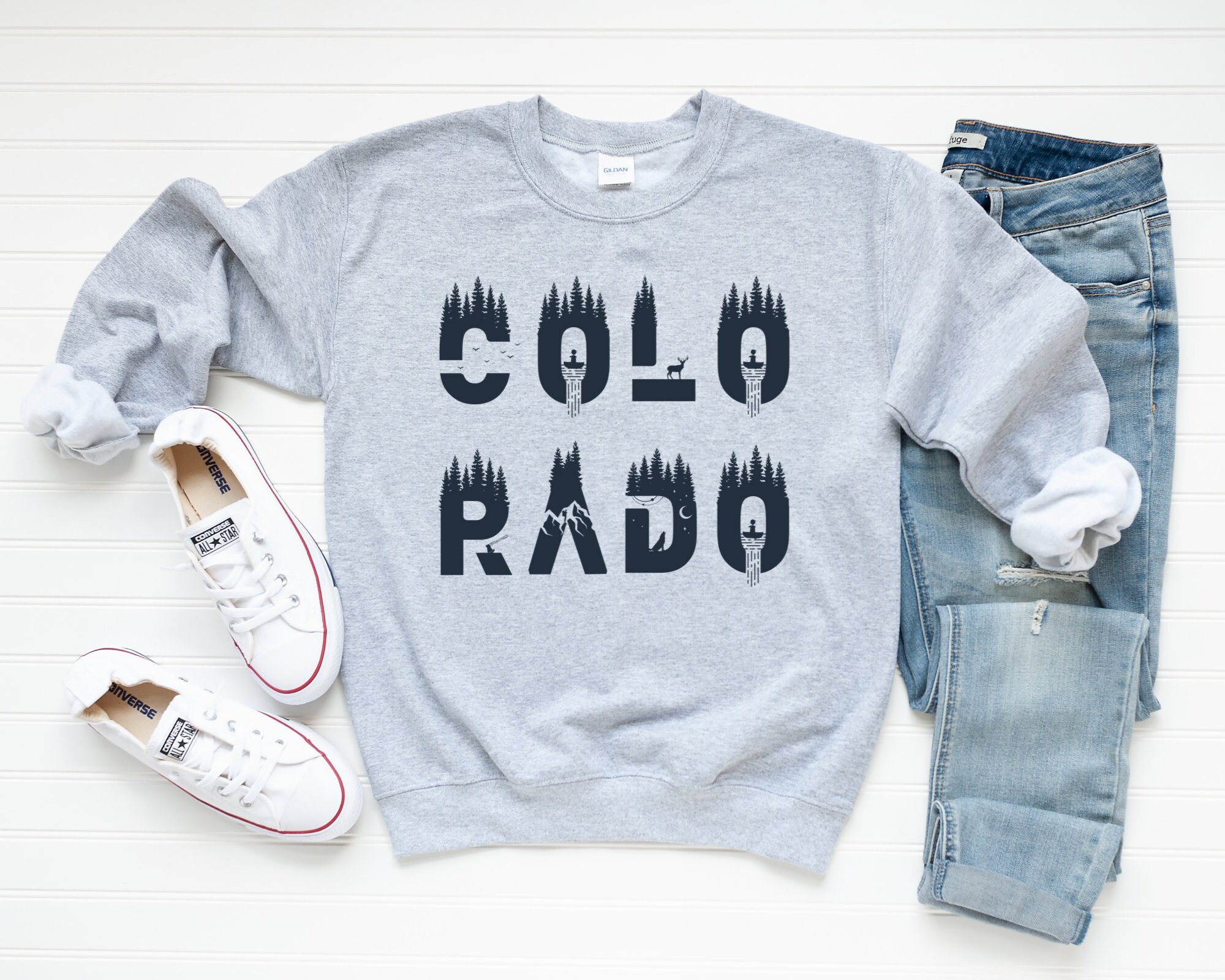 Colorado Sweatshirt Women Men Colorado Gifts Hiking Nature | Etsy