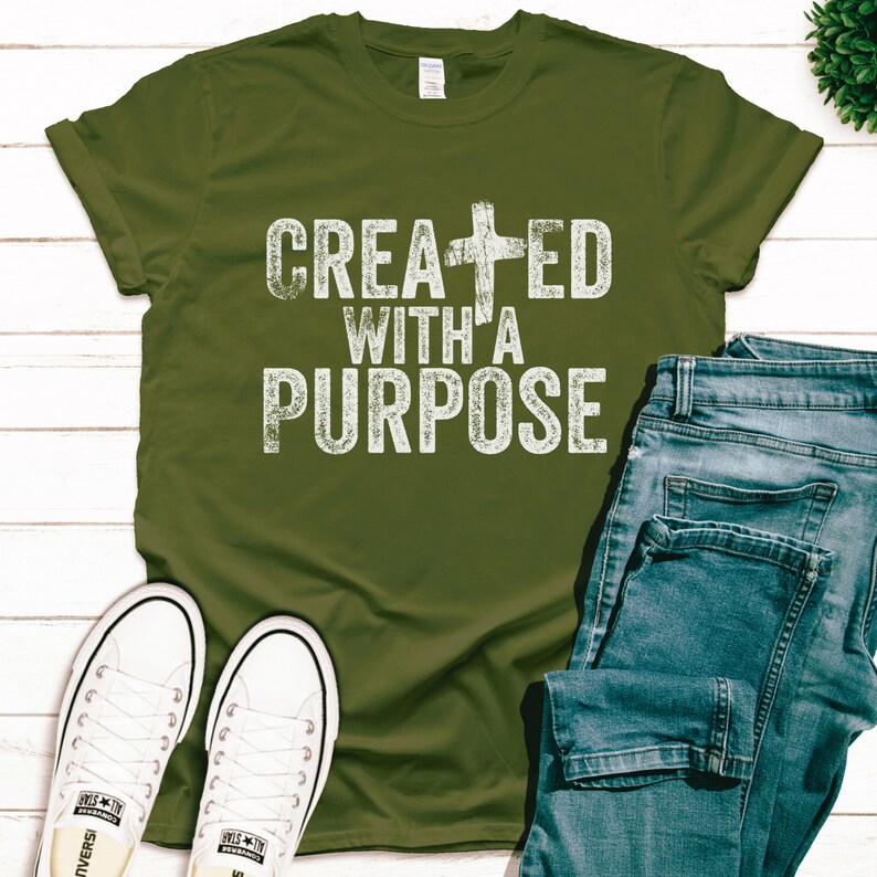 Created With a Purpose T Shirt Ephesians Scripture Shirt - Etsy