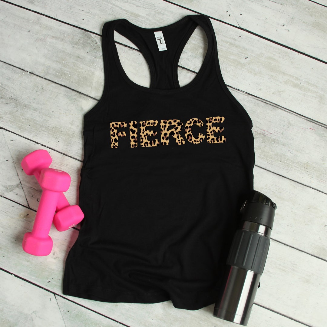 Fierce Cheetah Print Tank for Women, Fierce Woman Racerback, Female ...