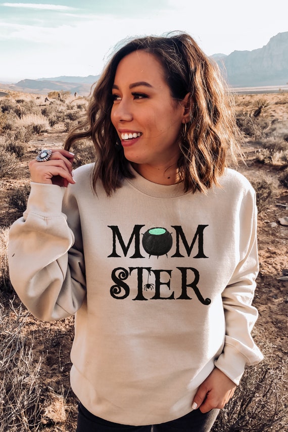 Momster Sweatshirt Halloween Sweatshirt Halloween Mom Shirt | Etsy
