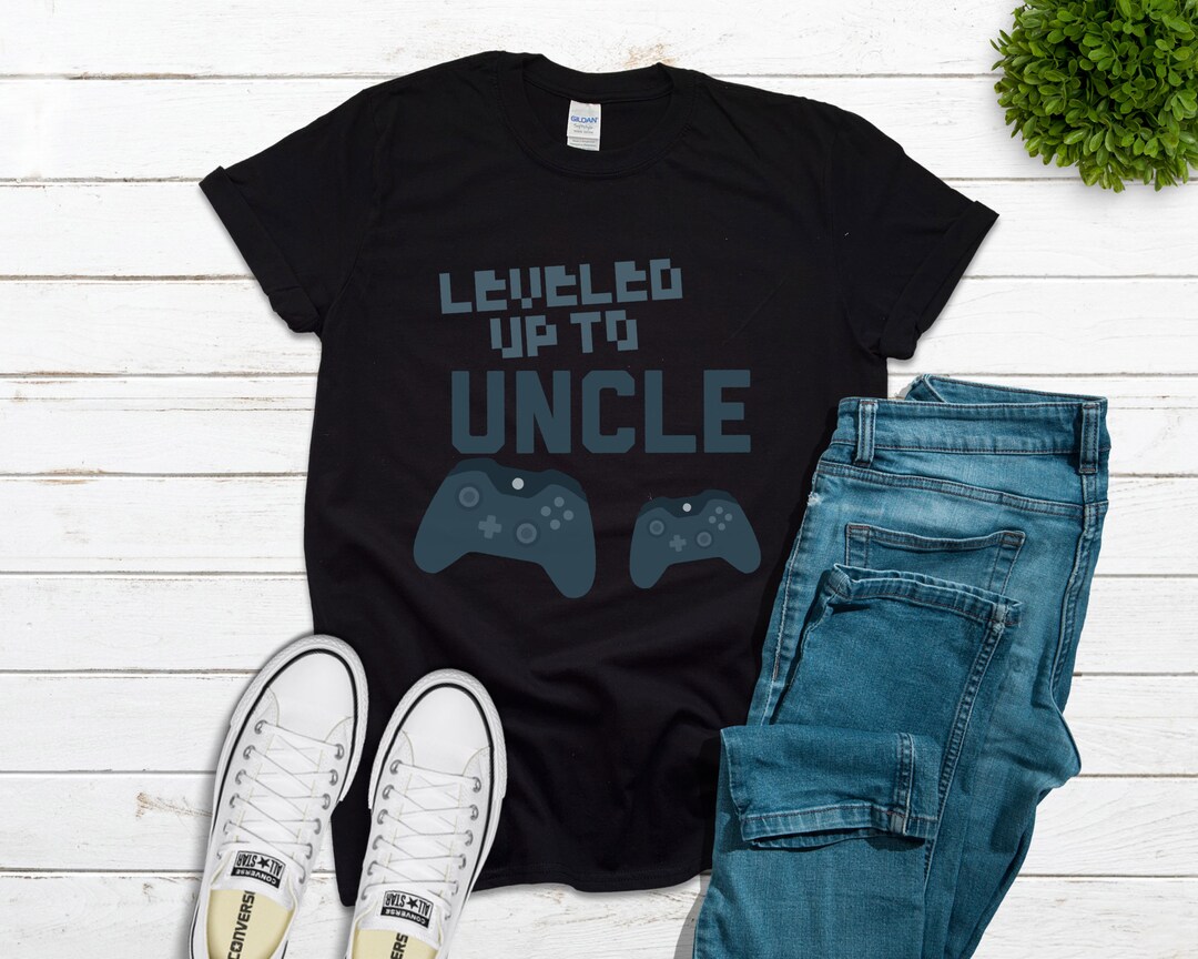 Leveled up to Uncle Shirt, Gamer Shirt, Funny Shirt, Gift, Guy Shirt ...