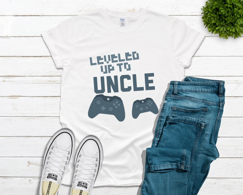 Leveled up to Uncle Shirt, Gamer Shirt, Funny Shirt, Gift, Guy Shirt ...
