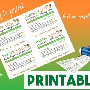 SHOPPER Thank You Card - Printable Digital Download - COMMUNICATION ...