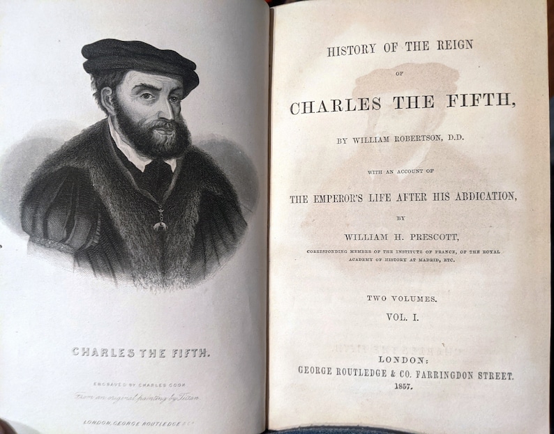 History of the Reign of Charles the Fifth Vol. 1 Robertson - Etsy