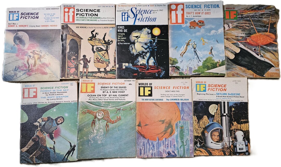 Worlds of IF Science Fiction Magazine 1961-67 9.99 Each - You Pick - Etsy