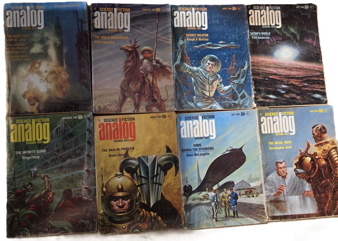 Analog Science Fiction Magazines 1968 9.99 Each - You Pick - Etsy