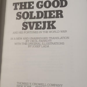 The Good Soldier Svejk by Jaroslav Hasek Hardcover 1974 - Etsy