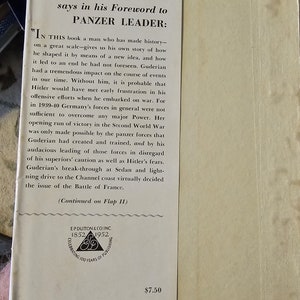 Panzer Leader by General Heinz Guderian First US Edition 1954 - Etsy
