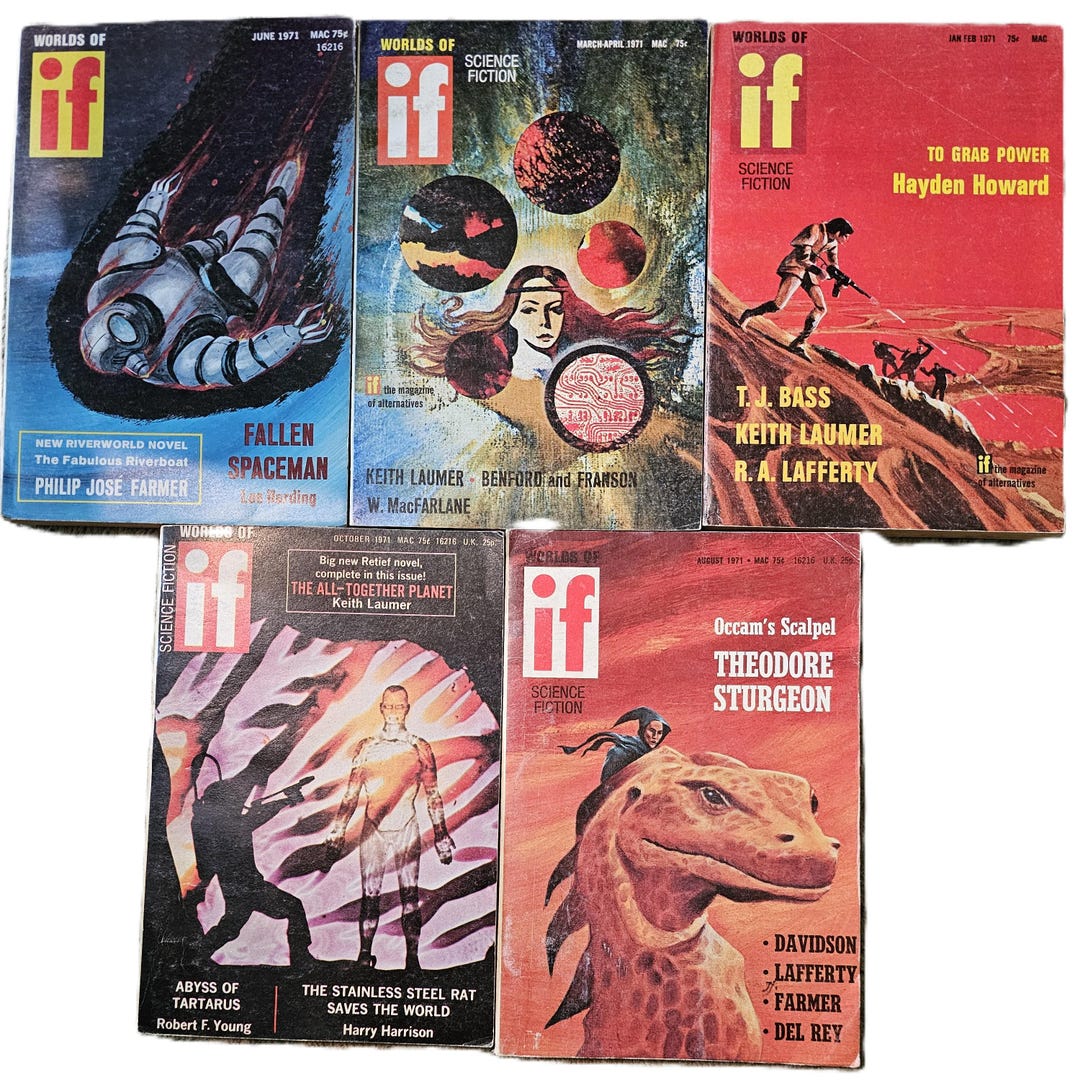 Worlds of IF Science Fiction Magazine 1971 9.99 Each - You Pick - Etsy