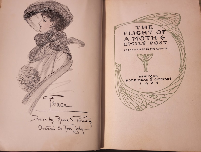 The Flight of A Moth by Emily Post First Edition 1904 - Etsy