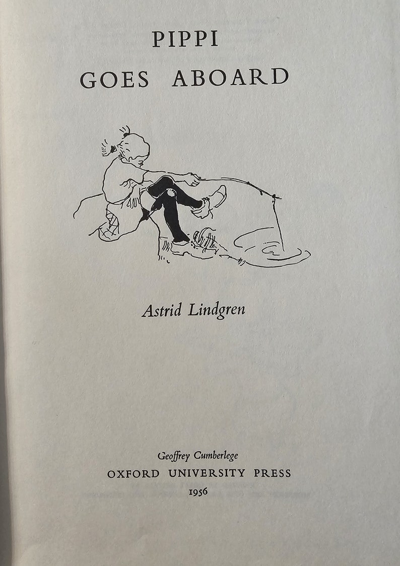Pippi Goes Aboard by Astrid Lindgren First UK Edition 1956 - Etsy