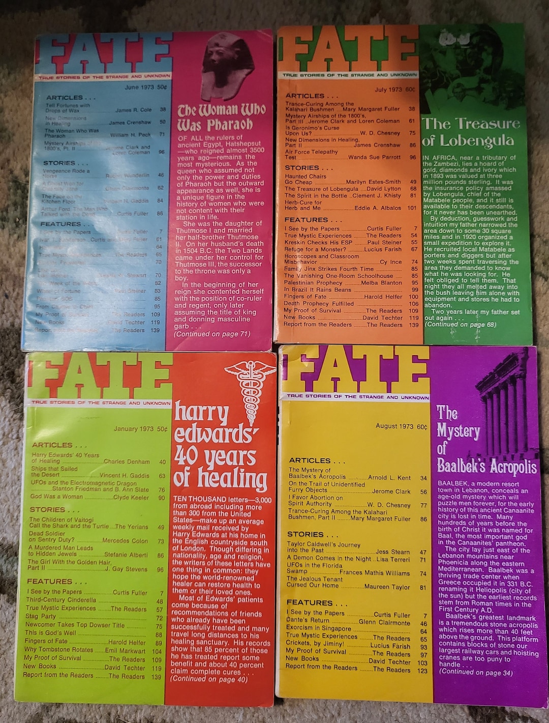 Fate Magazines 1973 Paranormal Occult 9.99 Each - You Pick - Etsy