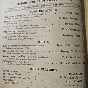 Argosy February 25, 1933 Vintage Pulp Magazine - Etsy