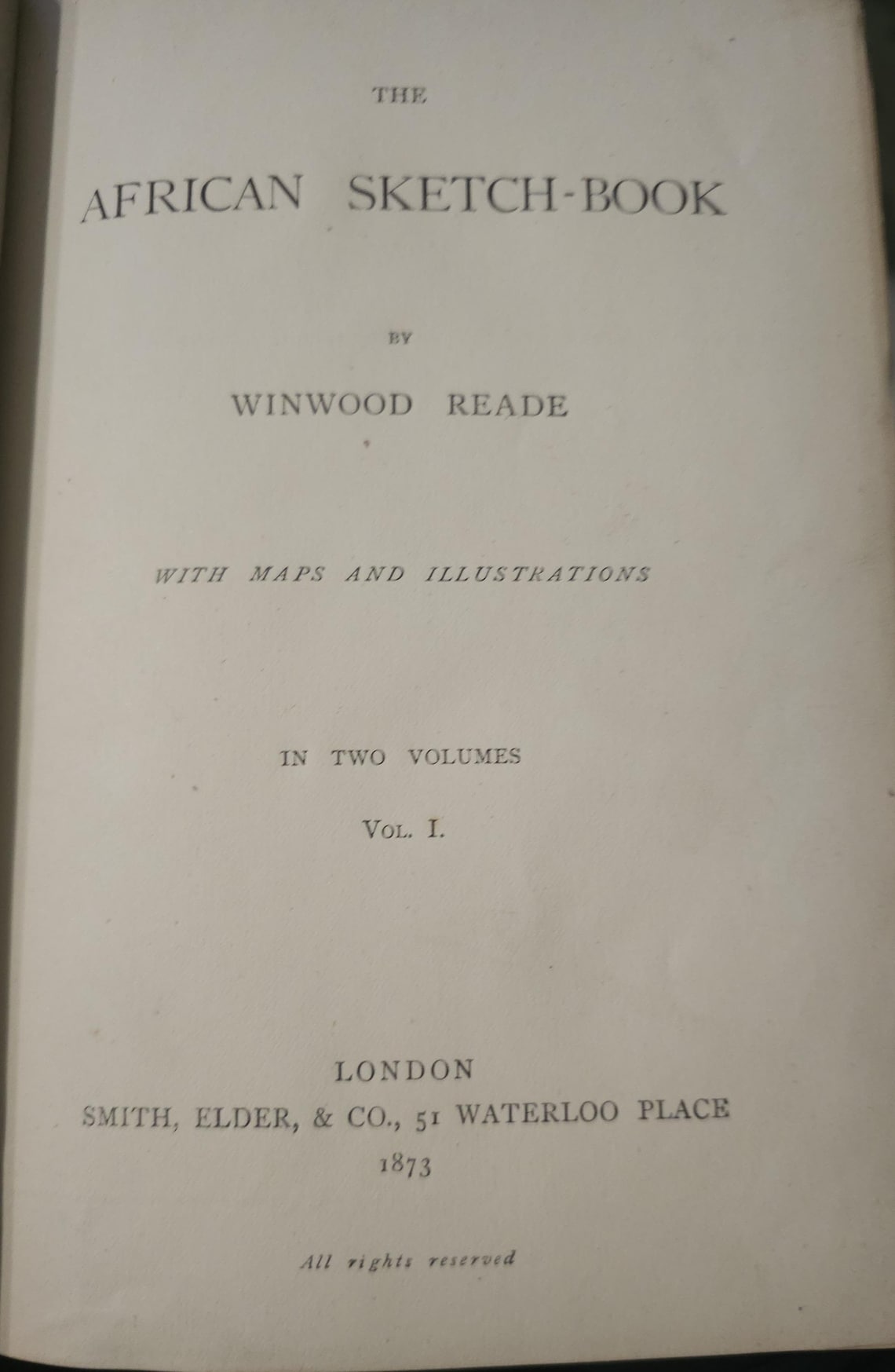 The African Sketch-book Volume 1 by Winwood Reade First Edition 1873 - Etsy