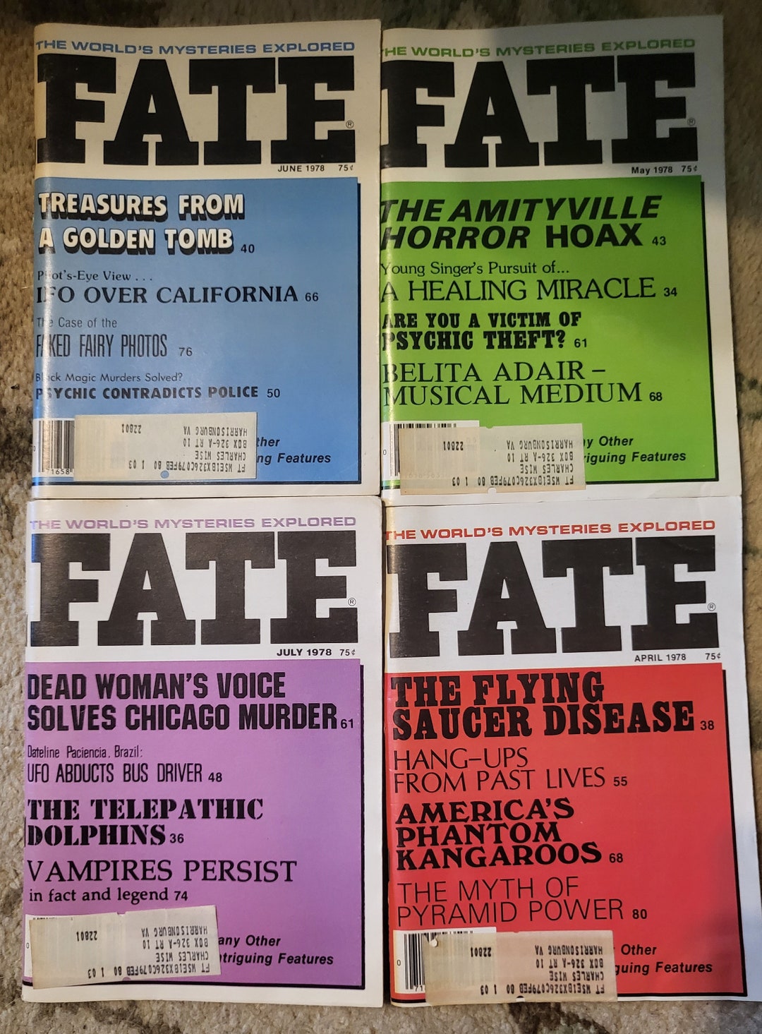 Fate Magazines 1978 Paranormal Occult 9.99 Each - You Pick - Etsy