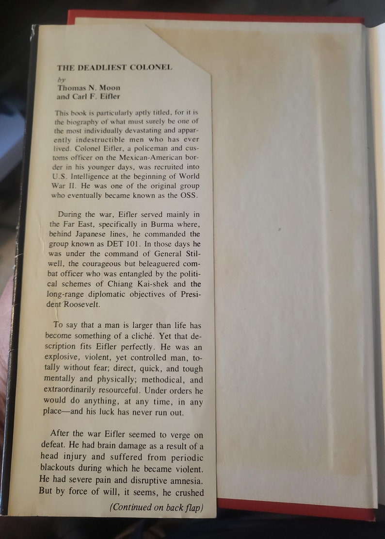 The Deadliest Colonel by Thomas N. Moon Signed, Stated First Edition - Etsy