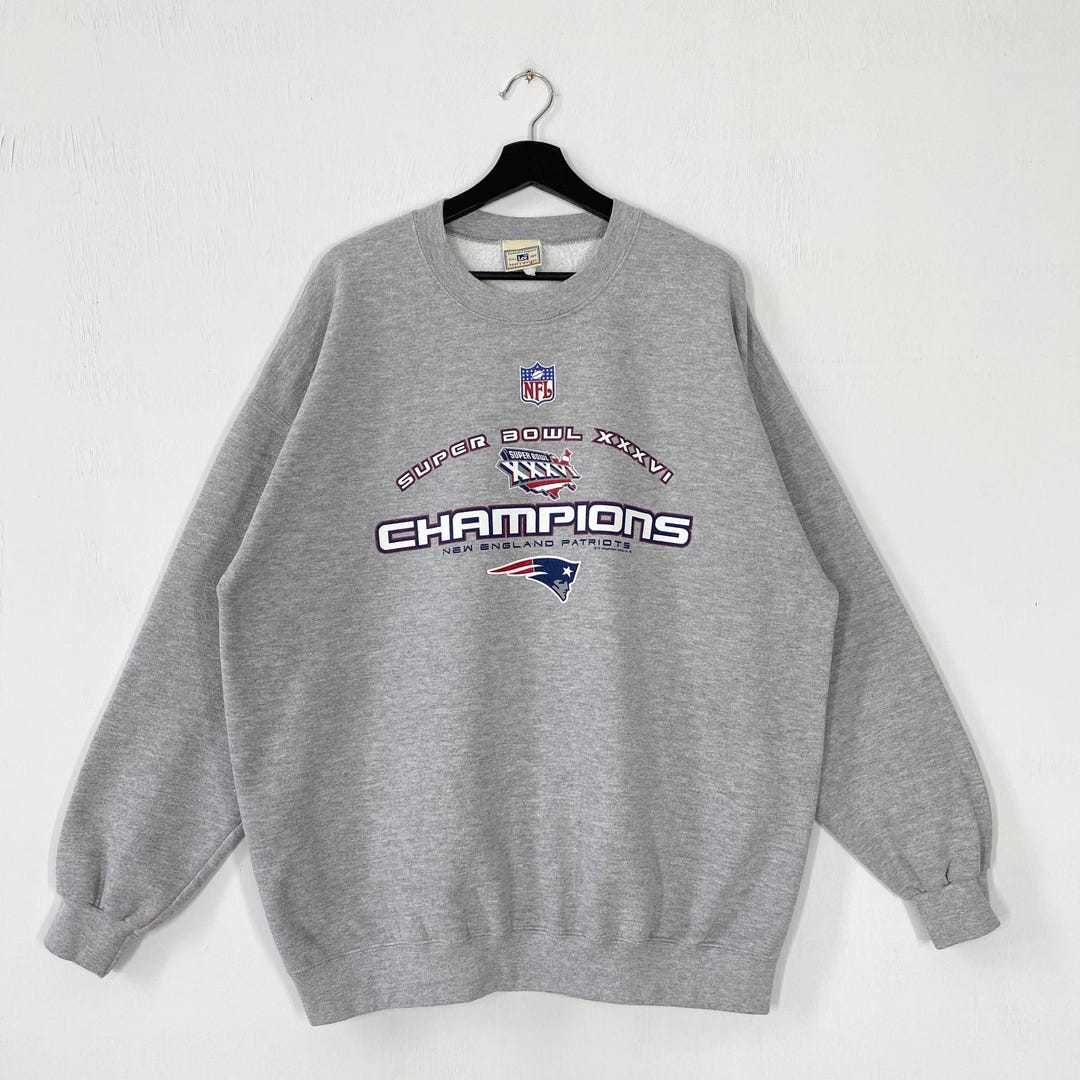 Vintage New England Patriots Sweatshirt Crewneck Pullover Sportswear ...