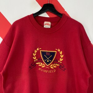 Vintage 90s Muirfield Sweatshirt Muirfield Crewneck Golf Sports Sweater ...