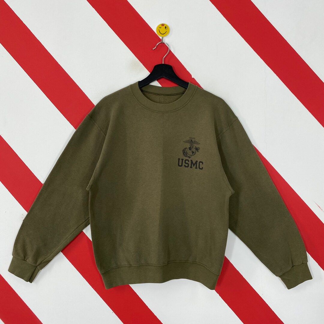Vintage 90s USMC Marine Corps Sweatshirt USMC Crewneck United State ...