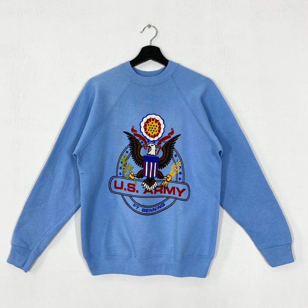 Vintage 80s Army Sweatshirt Military Army Crewneck US Army Sweater ...