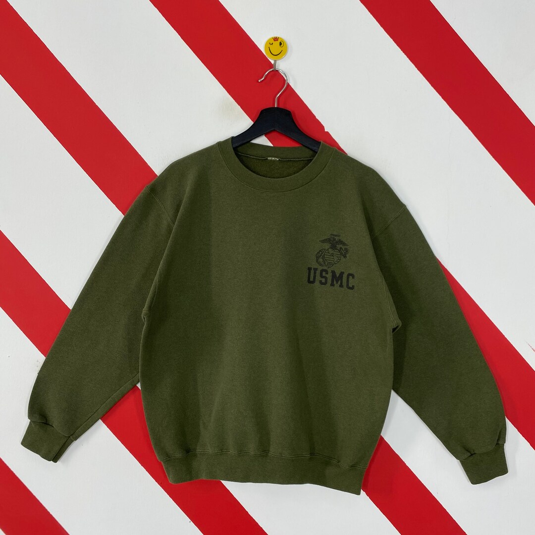 Vintage USMC Marine Corps Sweatshirt USMC Crewneck United State Marine ...