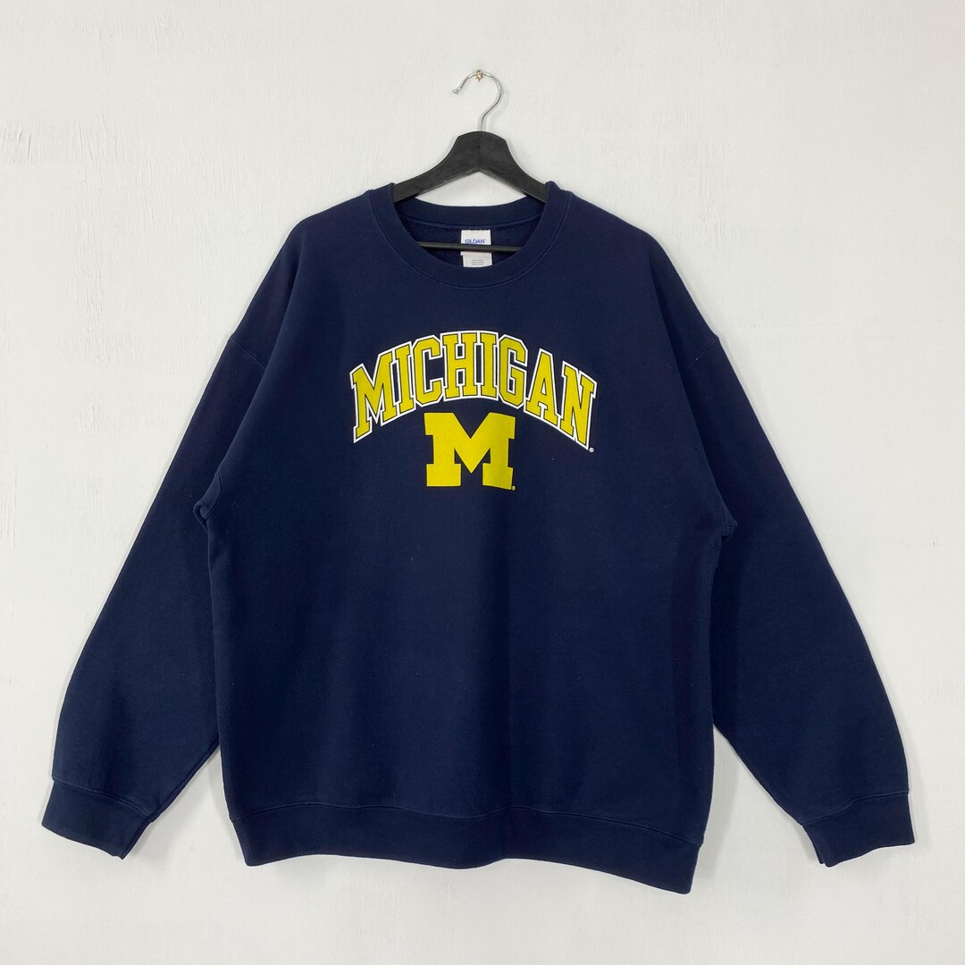 Vintage University Michigan Sweatshirt Michigan Crewneck University ...