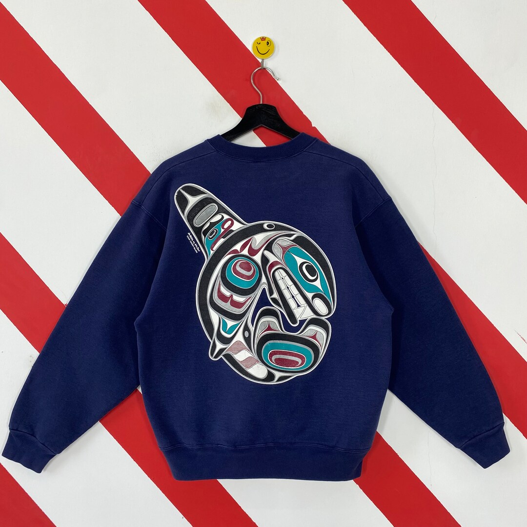 Vintage 90s Alaska Native Heritage Sweatshirt Alaska Crewneck Alaska ...