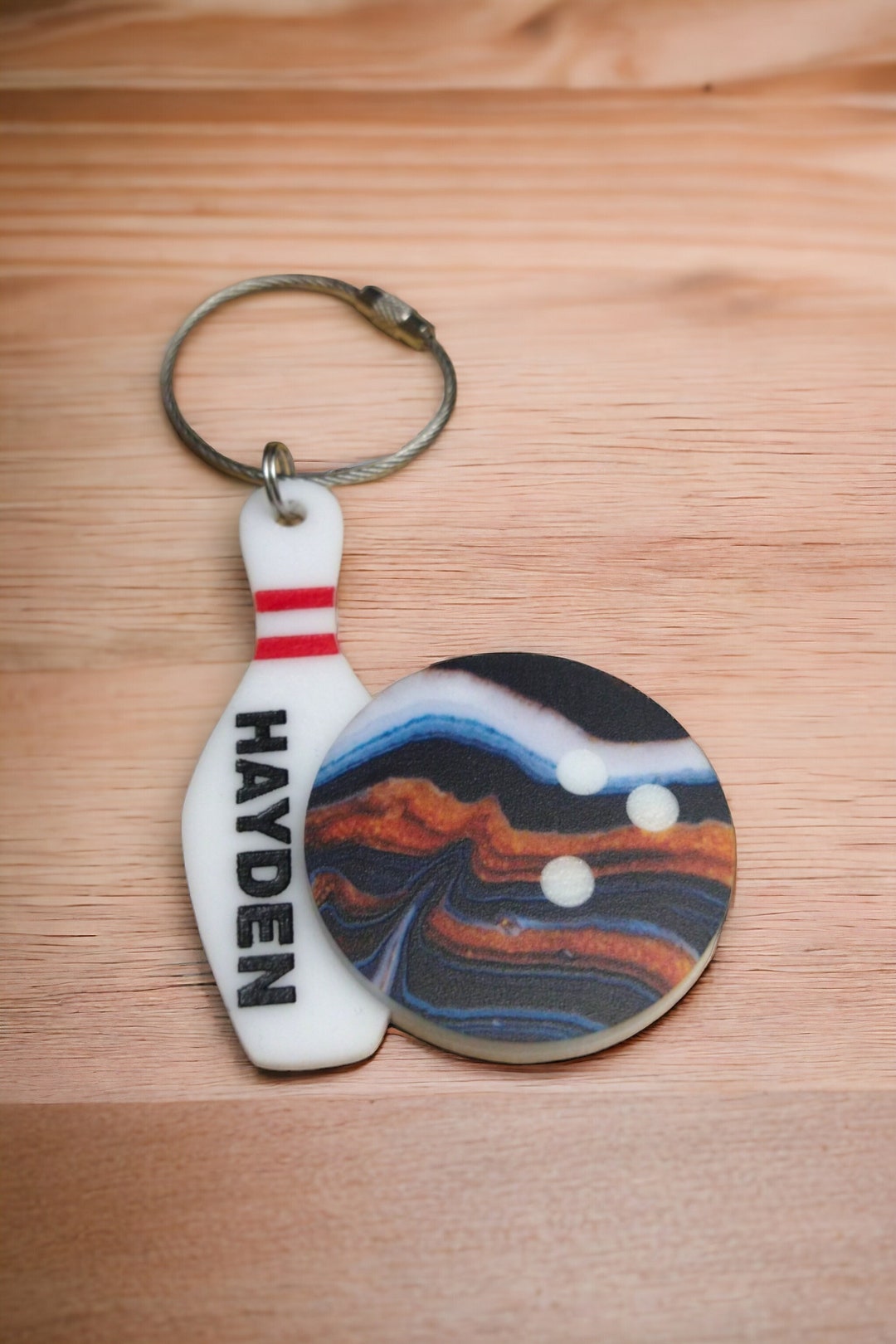 Bowling Ball Bag Name Tag, Bowling Pin Car Mirror Charm, Gift for ...