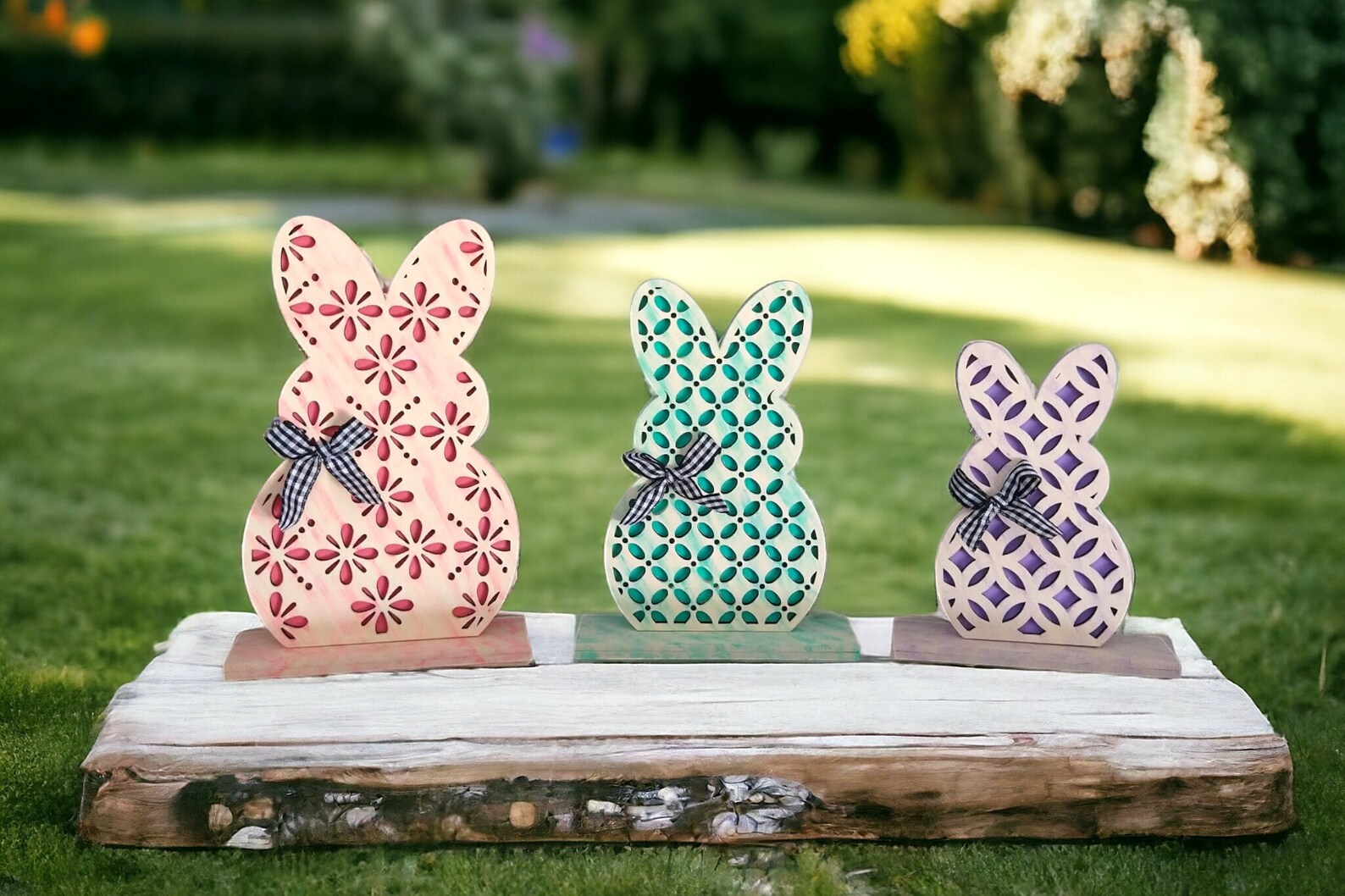 Easter Bunny Shelf Sitters, Easter Decor for Mantel, Hand Painted ...