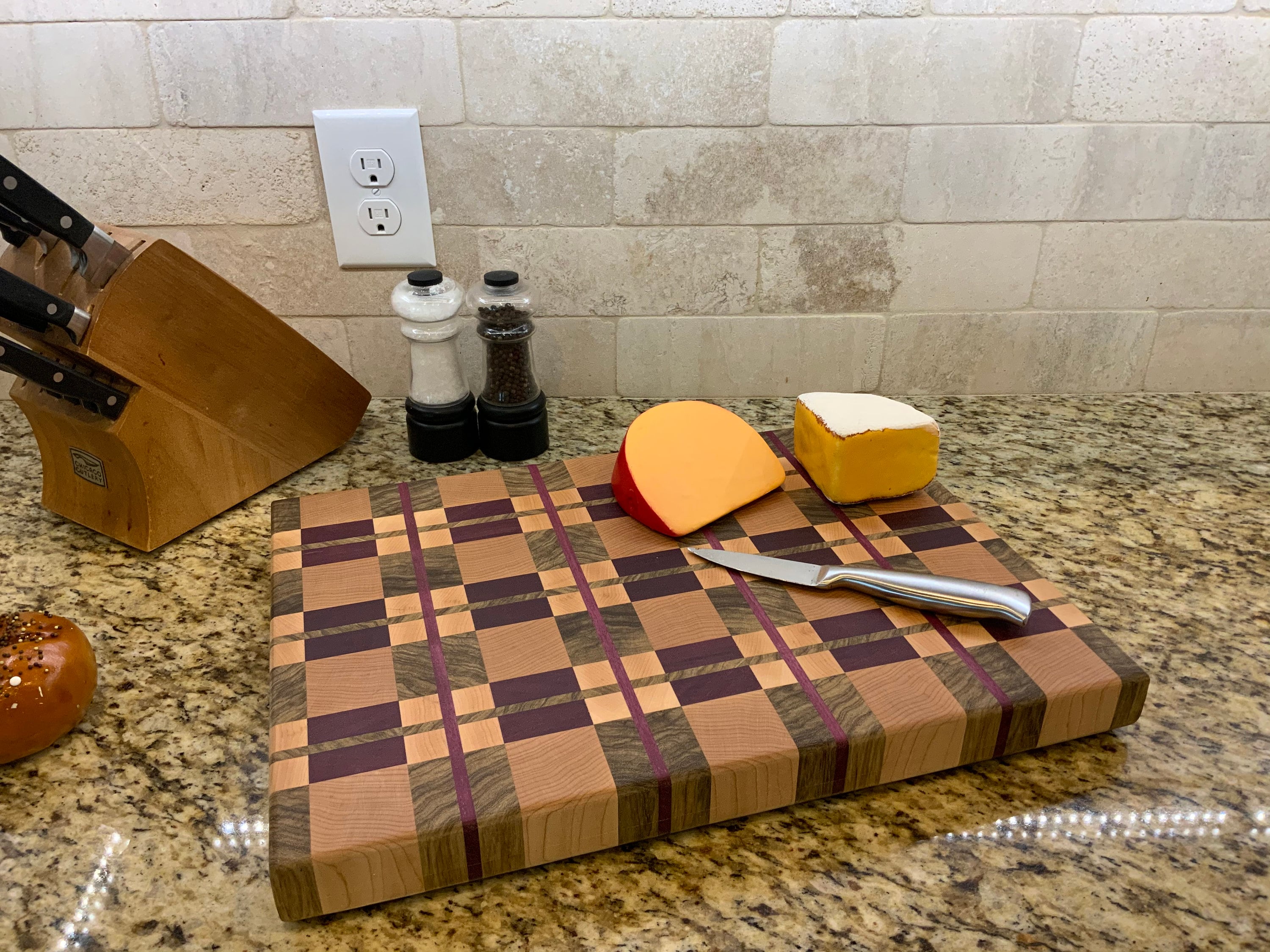 Home & Living Cookware 16x12 Purple Heart Butcher Block Walnut Maple ...