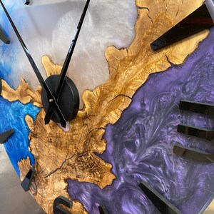 Eye Catching Epoxy Olive Wood 3D Clock - Etsy