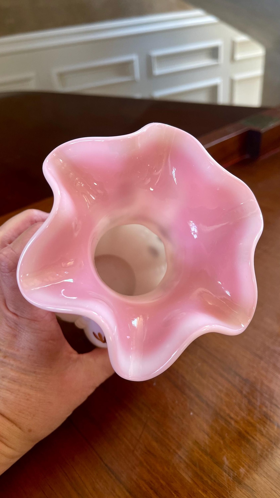Fenton Hand Painted Rosalene Glass 2002 Charleton Rose Collection ...