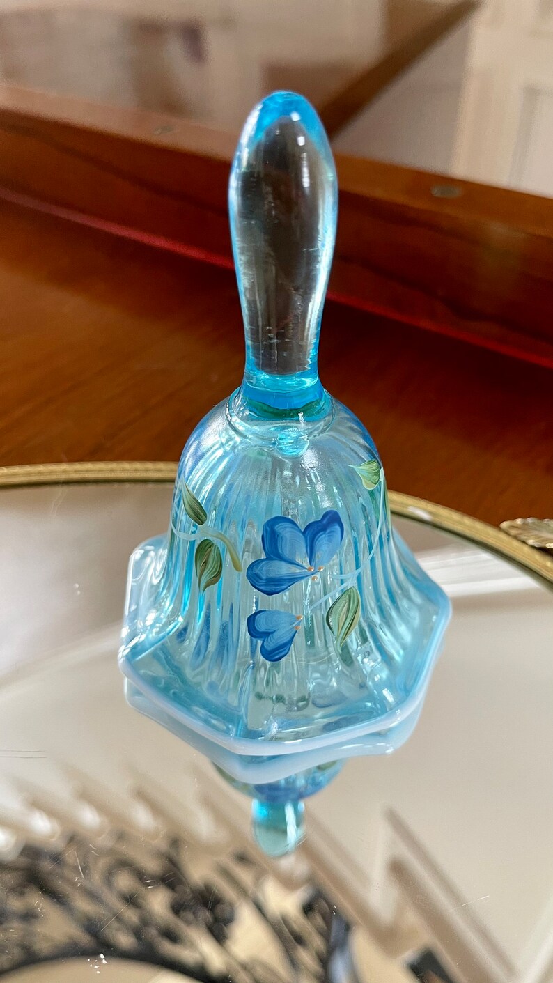 Hand Painted Fenton Glass Mini Hand Bell Hand Painted Glass - Etsy