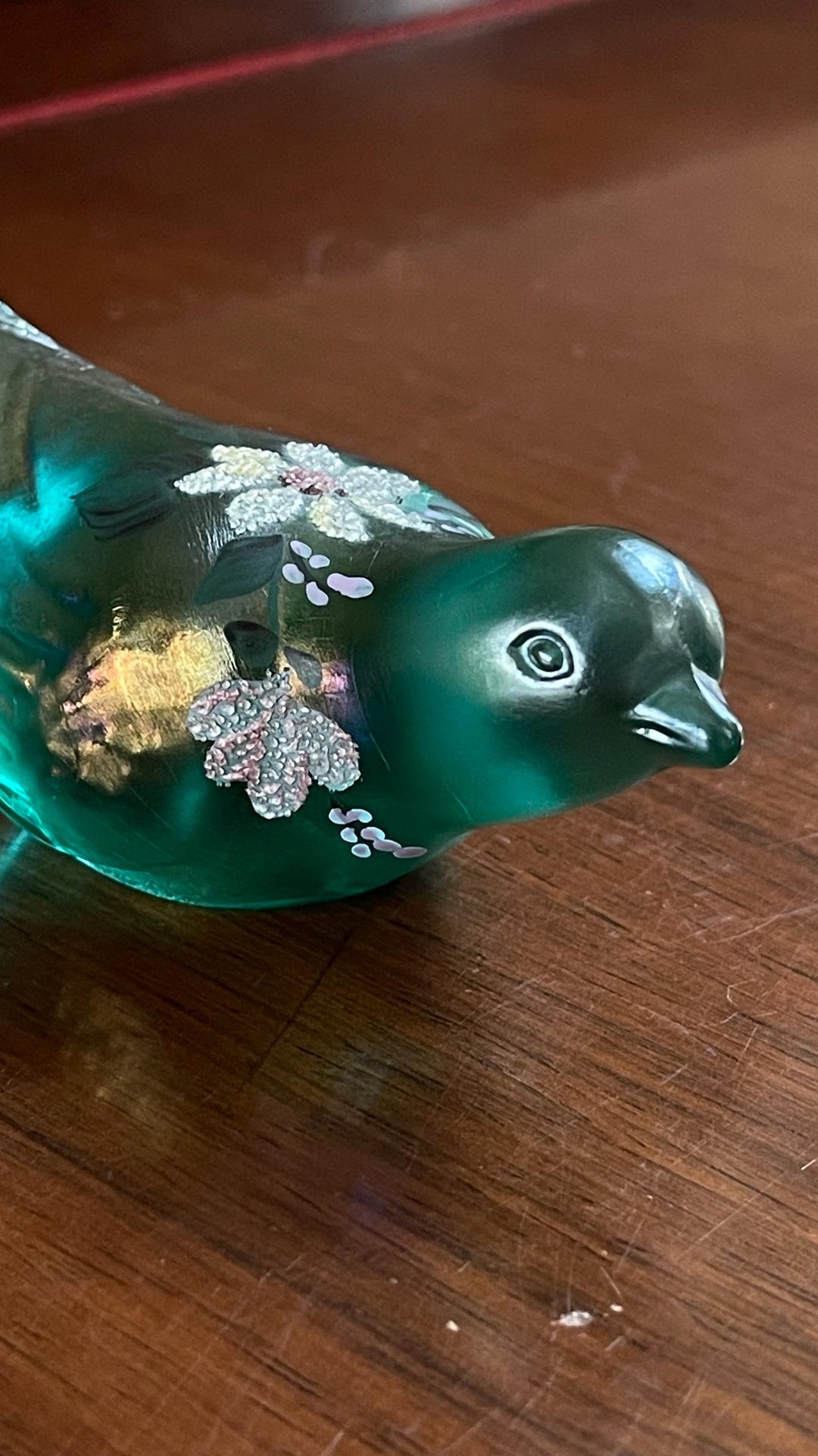 Fenton Glass Hand Painted Bird Figurine Paperweight Vintage Fenton ...