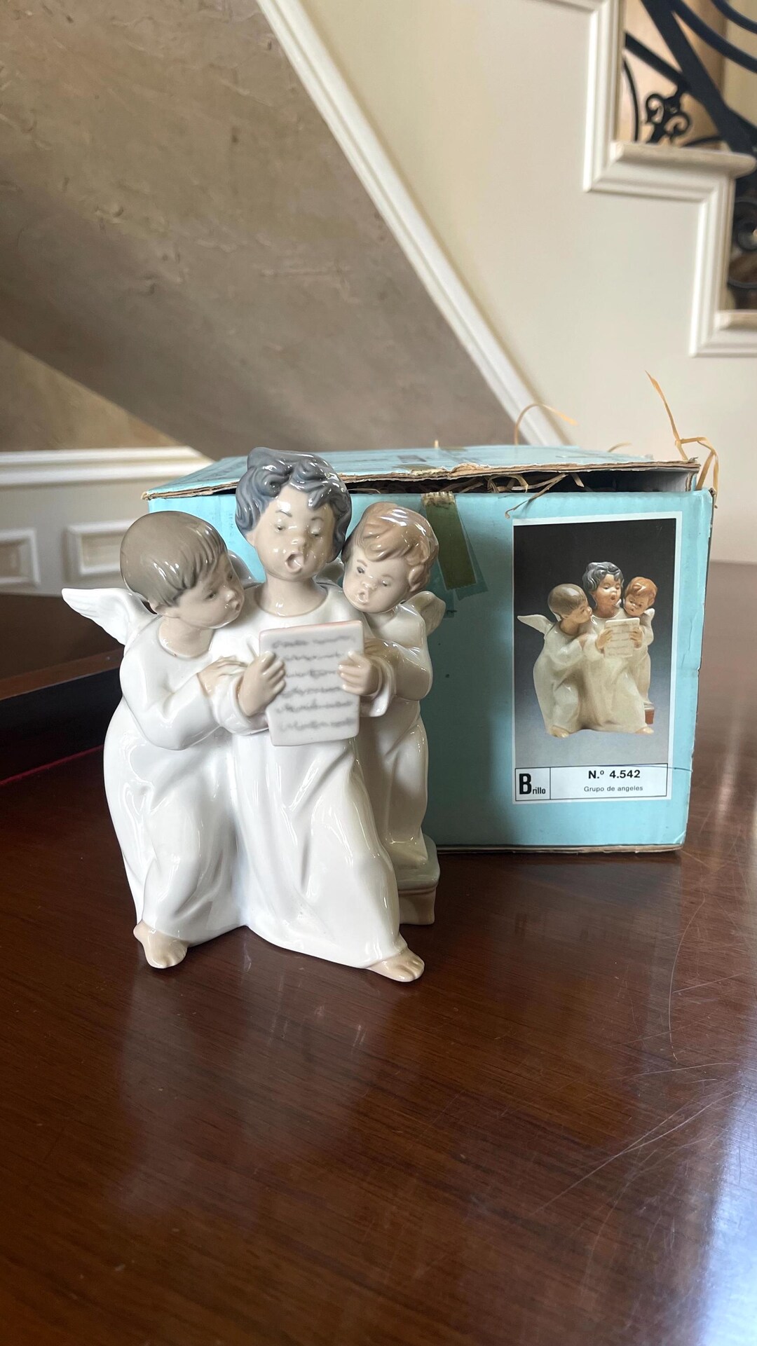 Lladro “group of Angels” 4542 Porcelain Figurine Mint Condition in ...