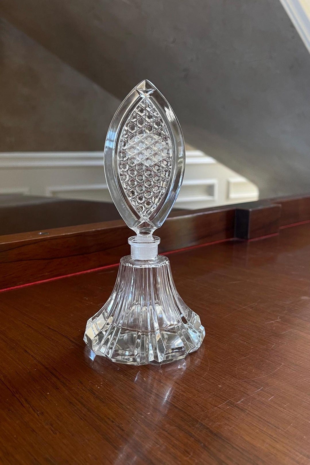 Vintage Ofnah Crystal Perfume Bottle Made in Czechoslovakia Art Deco ...