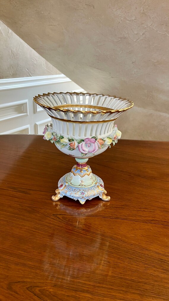 Art & Collectibles Figurines & Knick Knacks Porcelain Compote; Vintage ...