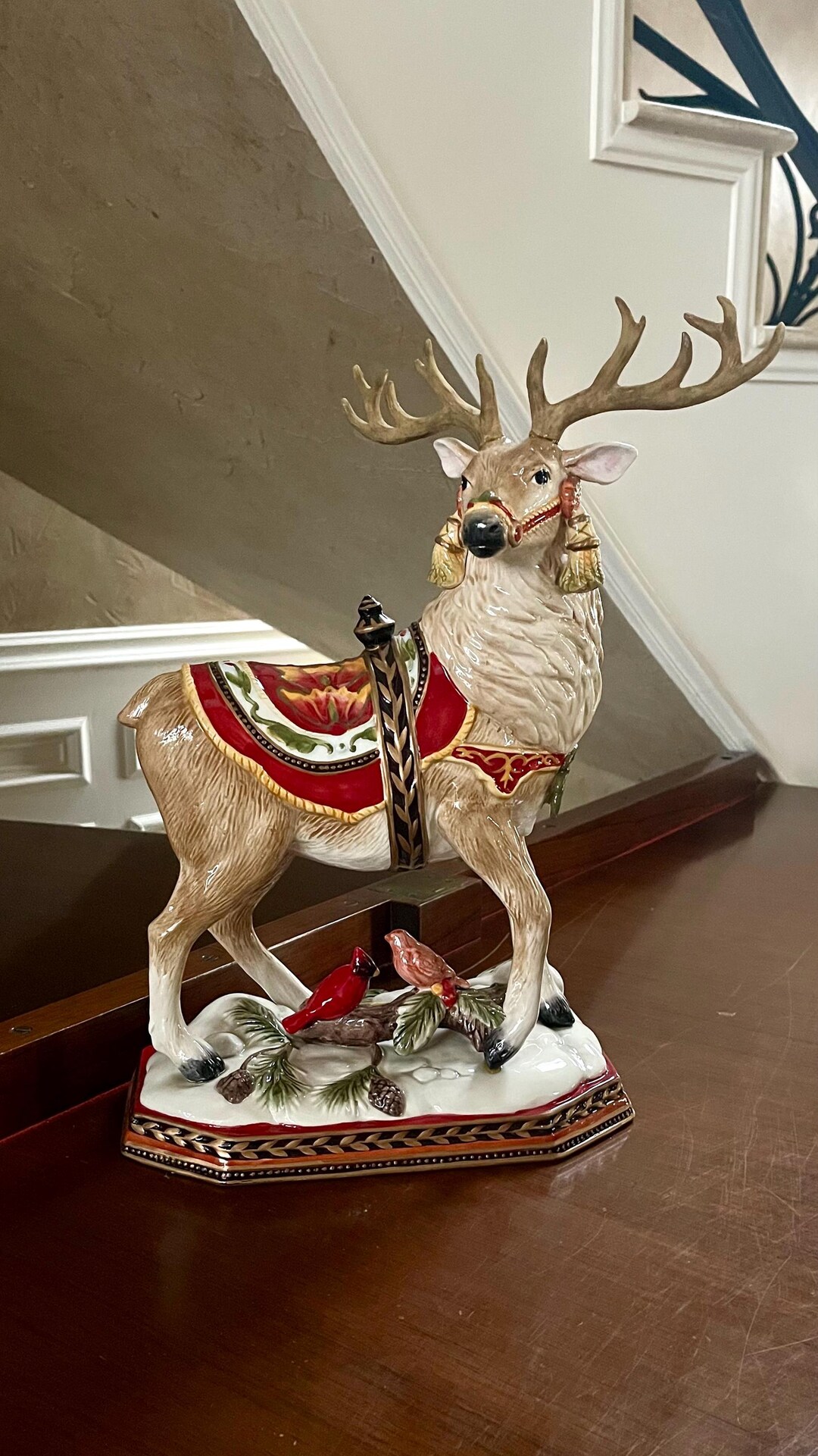 Fitz & Floyd Damask Deer Figurine Centerpiece Excellent Condition; Fitz ...
