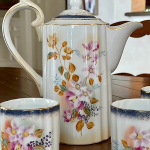 5 Pc. Set Vintage Victorian Style Porcelain Tea Set; Victorian Roses ...