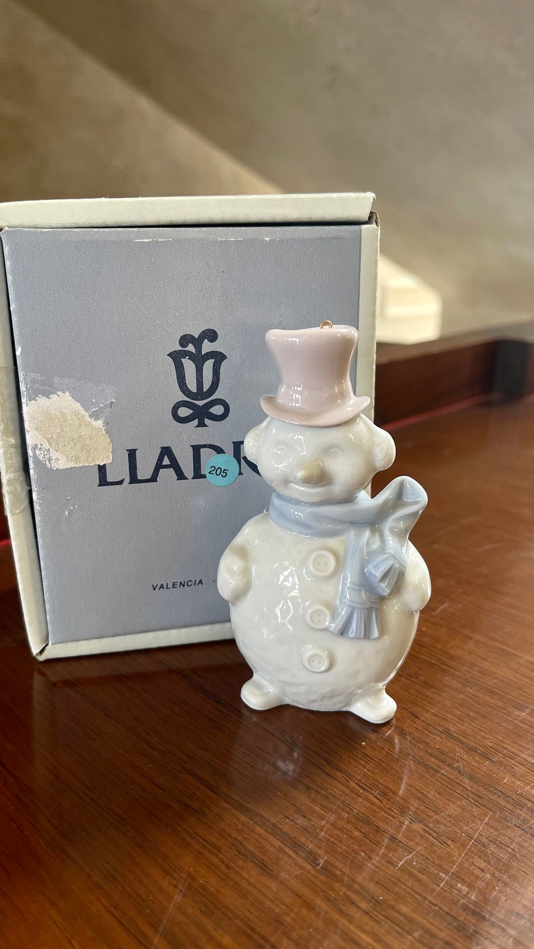 Vintage Lladro Snowman Ornament 5841 - Etsy