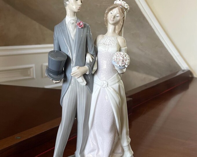 Lladro Wedding Bride and Groom Figurine 1404 Porcelain Figurine Mint ...