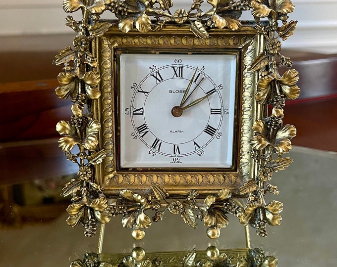 Vintage Brass Vanity Clock Elegant Clock Brass Ormolu Clock - Etsy