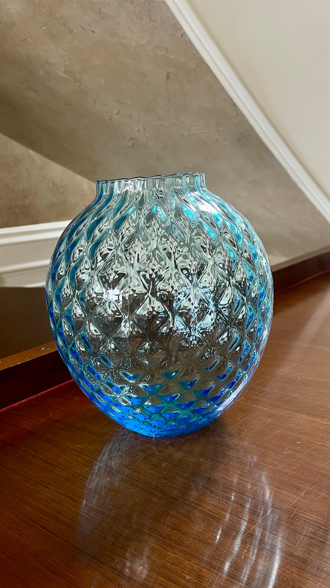 IVV Italy Blown Glass Vase Mid Century Modern - Etsy