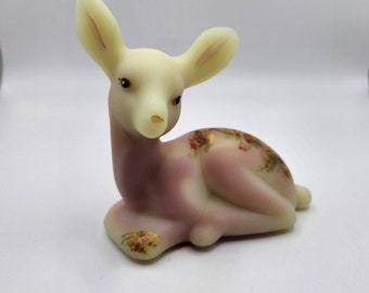 Fenton Glass Deer - Etsy
