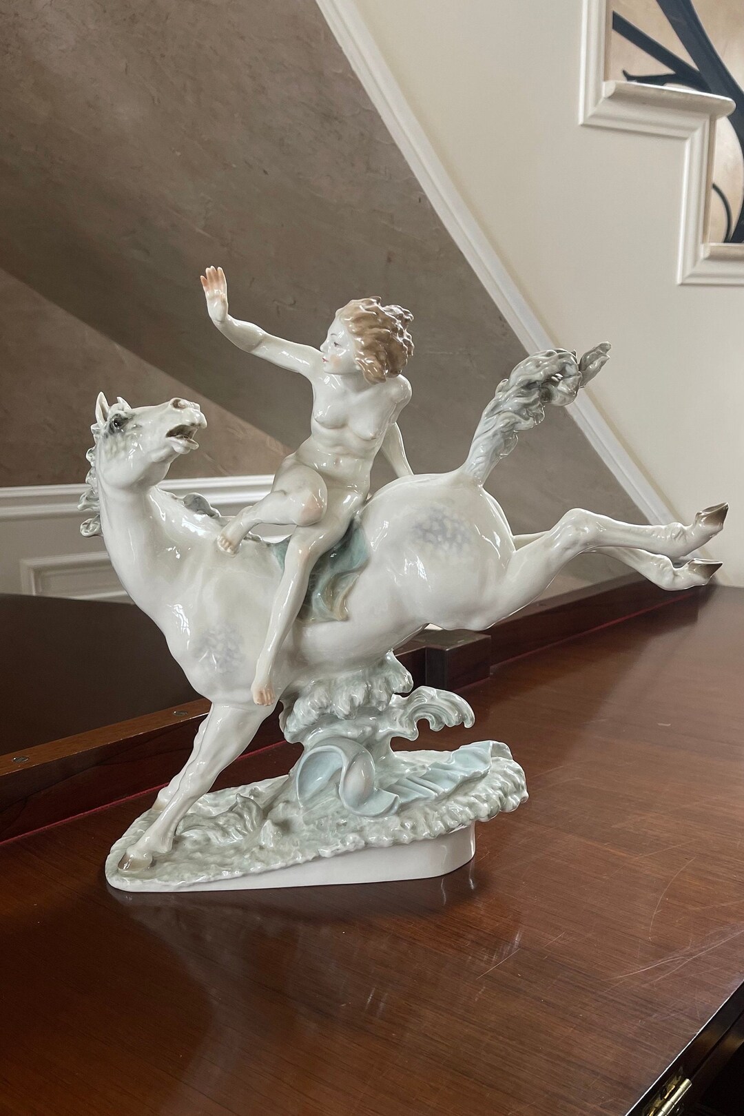 Karl Tutter Woman on Horse Porcelain Figurine Made in Germany by ...