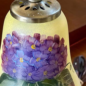 Hand Painted Hydrangeas Lamp With A Metal Bronze Finish Base - Etsy