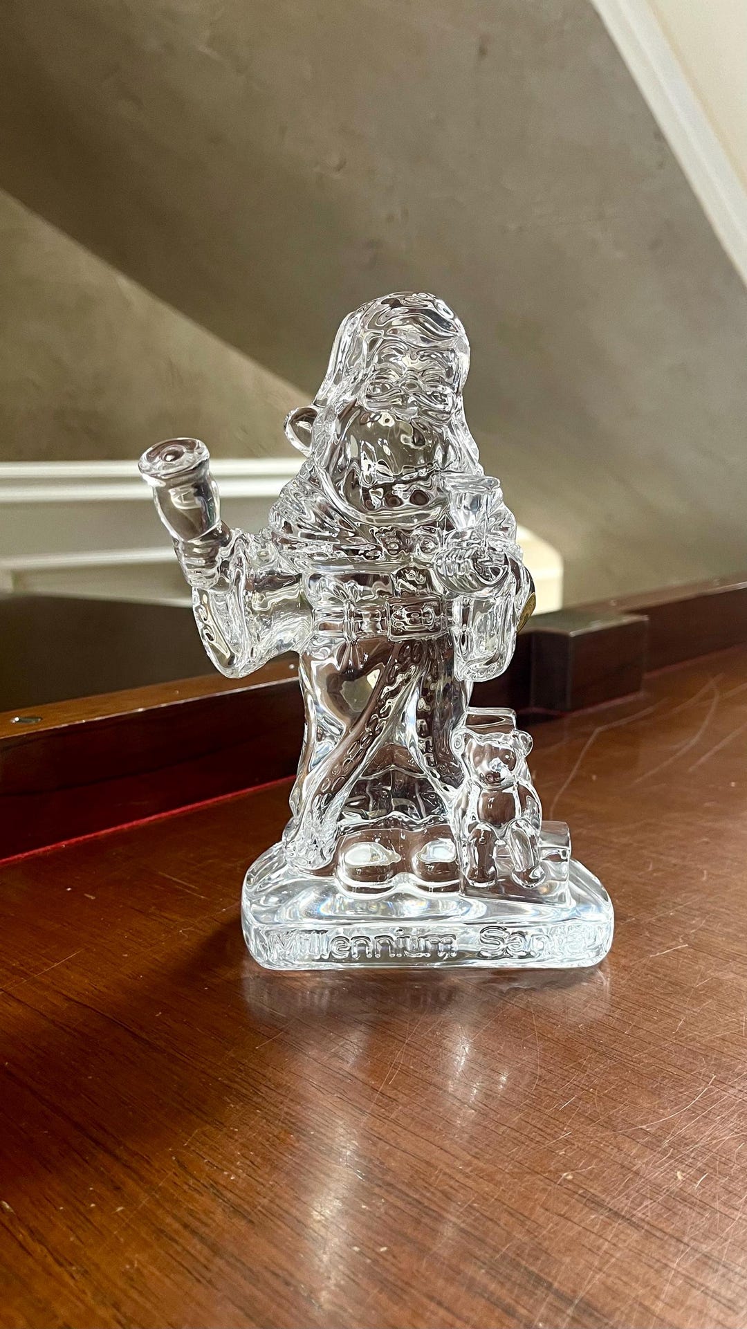 Waterford Crystal Millenium Santa Claus Figurine; Waterford Santa ...
