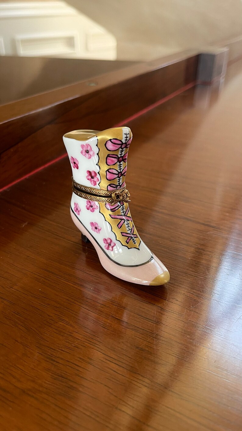 Limoges Porcelain Victorian Ladies Shoe Box Limoges Trinket - Etsy