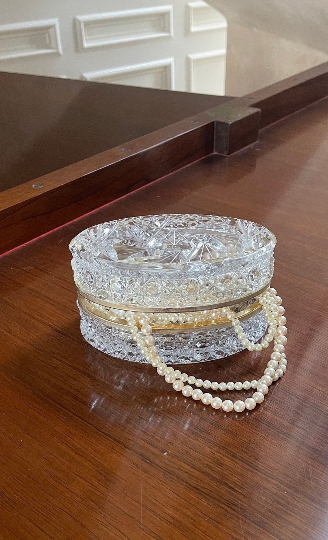 German Lead Crystal Jewelry Box Vintage Jewelry Box - Etsy