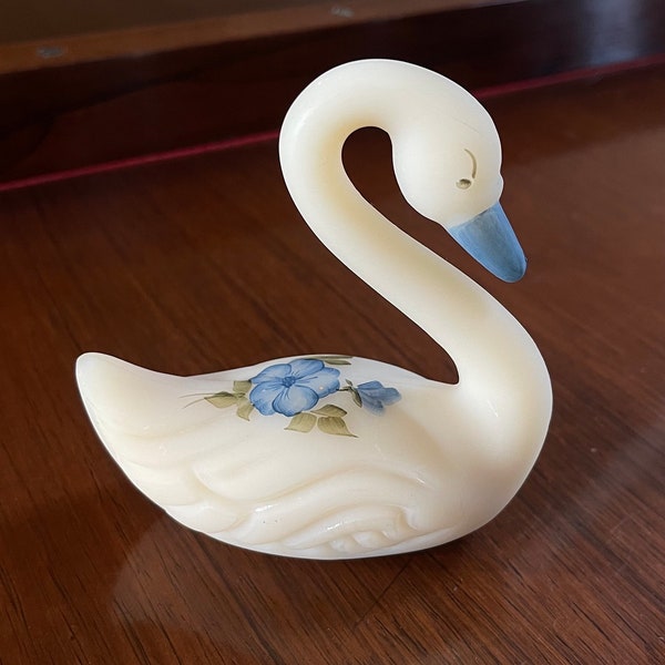 Fenton Glass Swan - Etsy